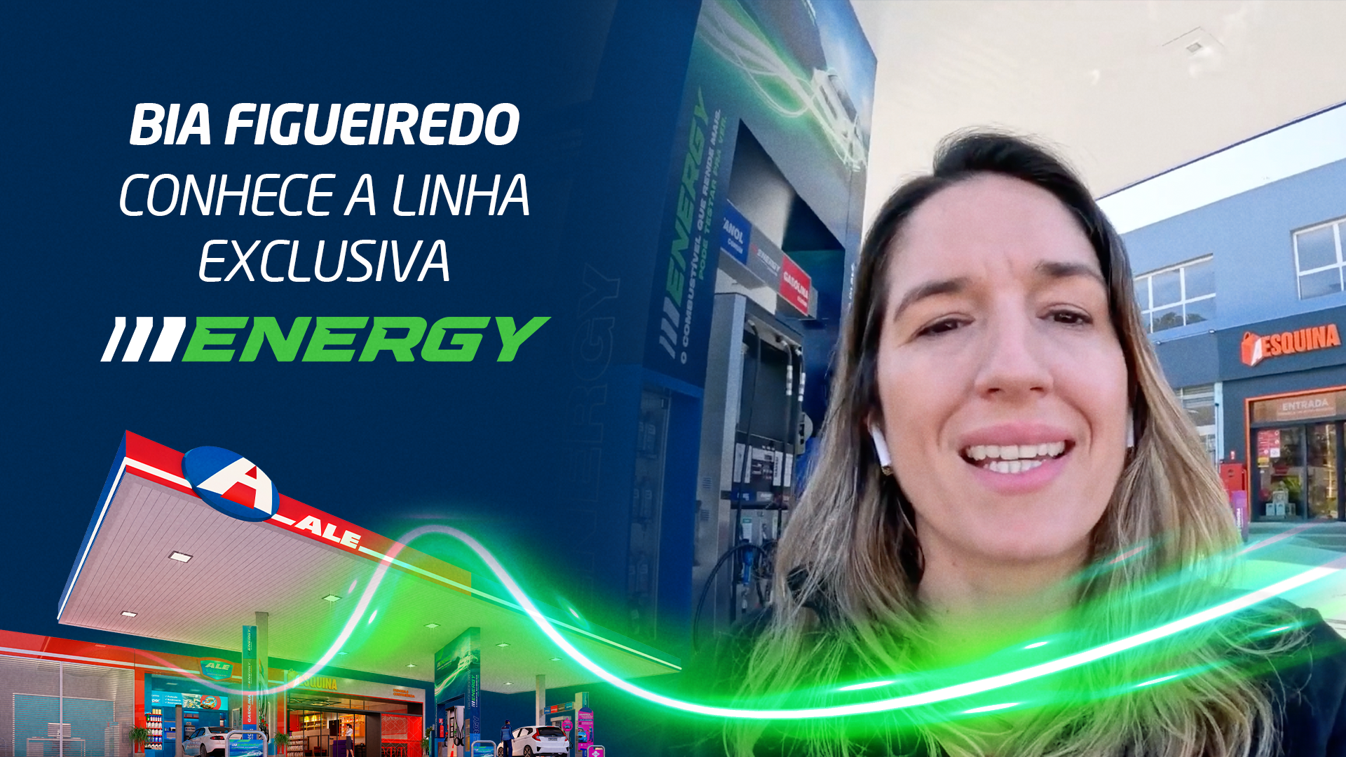 Bia Figueiredo conhece a linha de combustíveis Energy | ALE Combustíveis